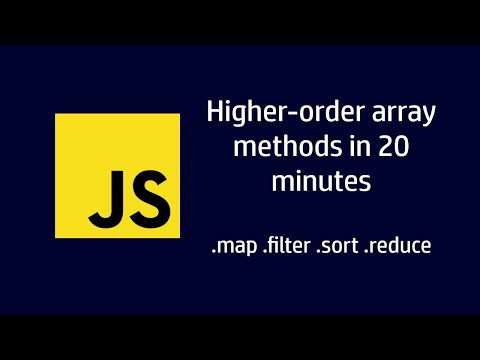 Higher-order array methods in JavaScript: map, filter, sort and reduce