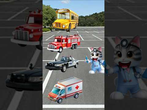 which is the doctor's car? #cat #catstory #cartoon #shorts