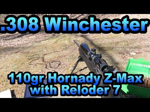 .308 Win - 110gr Hornady Z-Max with Reloder 7