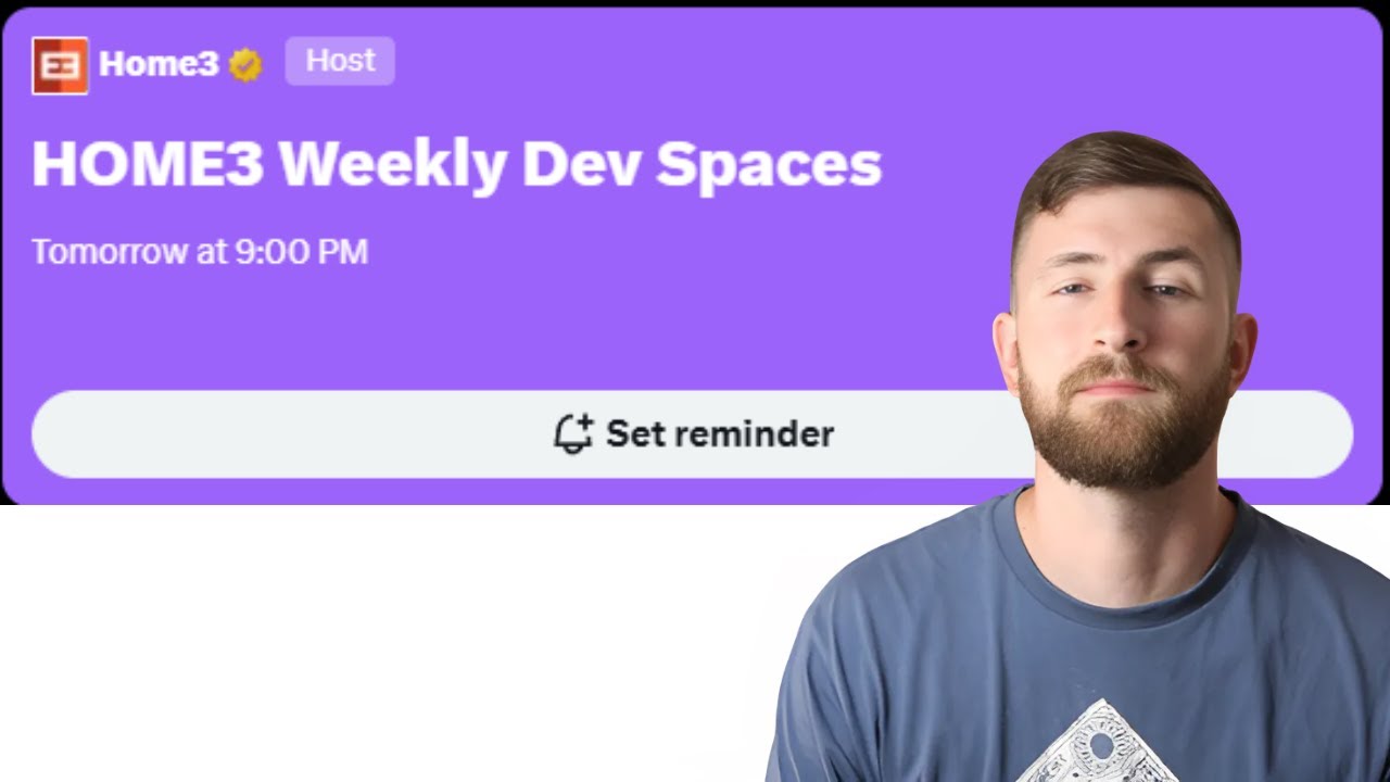 Home3 hosted its first live weekly dev voice chat