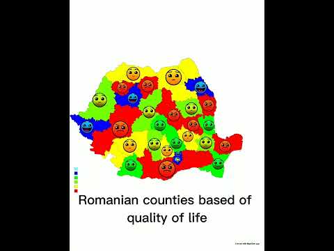 Romanian counties based of quality of life