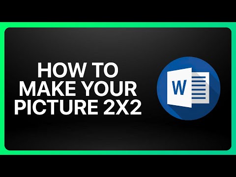 How To Make Your Picture 2x2 In Microsoft Word Tutorial