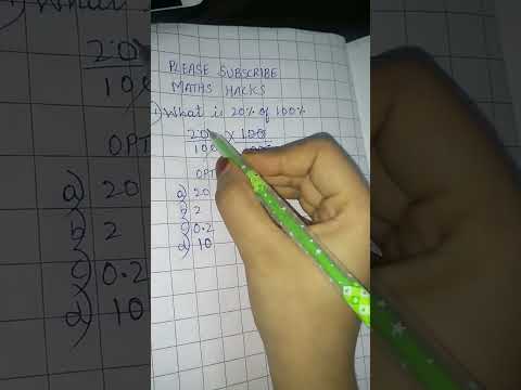 what is 20% of 100% problem solution #trendingshorts #ytshorts #viralshorts#MathsHacks