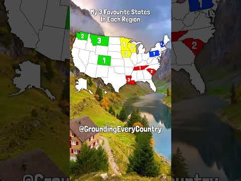 My favourite US state in each region