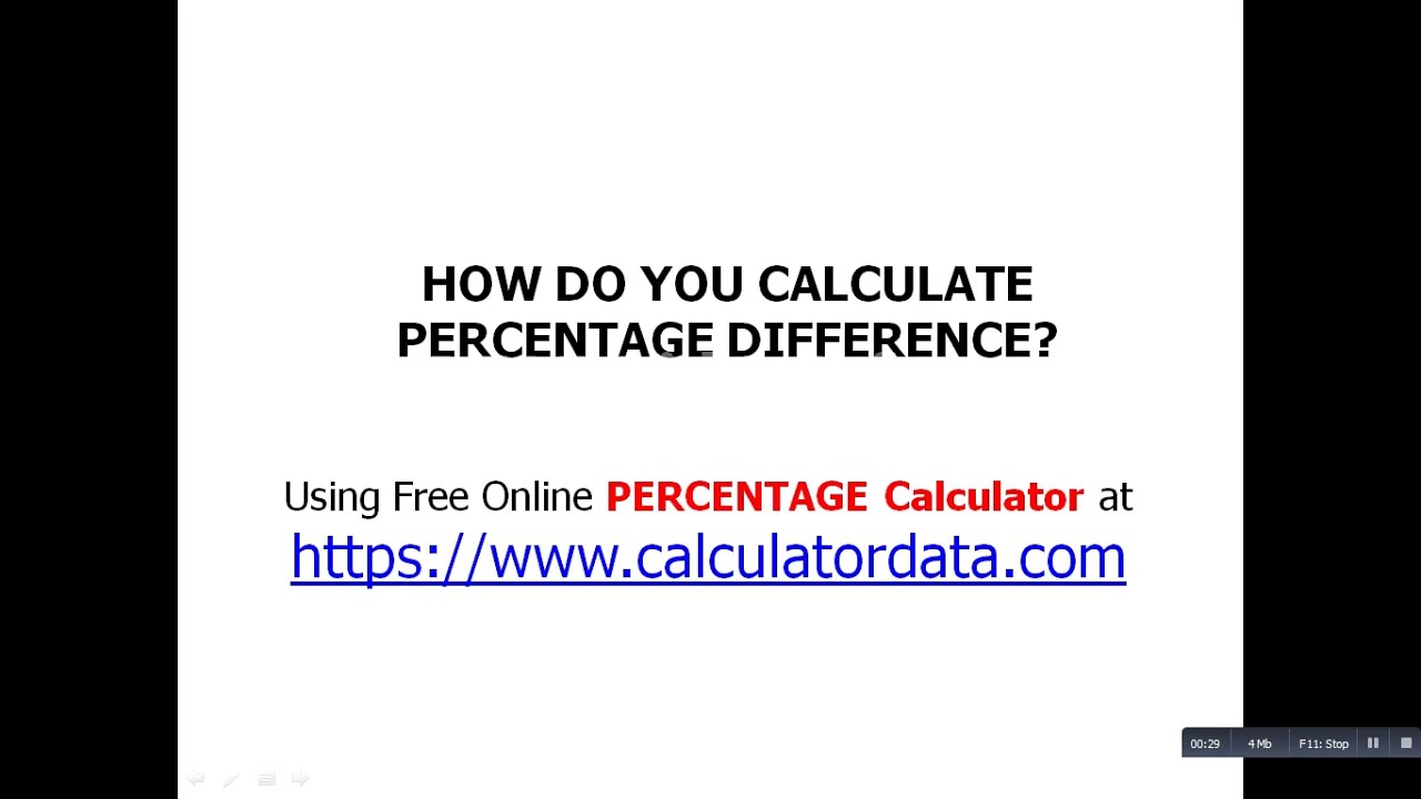 Online Percentage Calculator - How do you calculate Percentage Difference? www.calculatordata.com