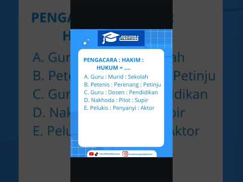 TIU CPNS, Padanan kata dari PENGACARA : HAKIM : HUKUM adalah?#soalcpns #cpns #tiucpns #skdcpns