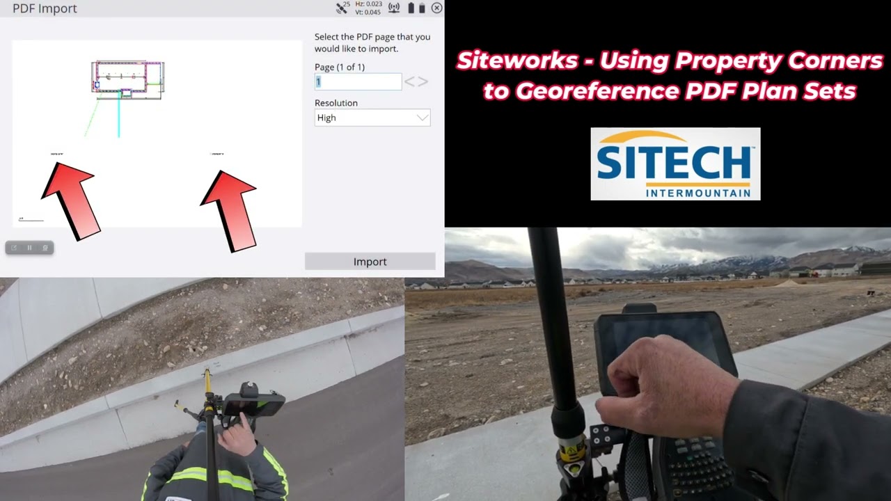 Siteworks Using property corners to geo-reference PDF Plan Sets