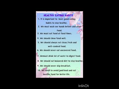 Healthy Eating Habits/10 lines on Healthy eating habits