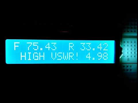 Testing v2_3 Power & SWR Monitor - LCD Added - HIGH SWR Alerting