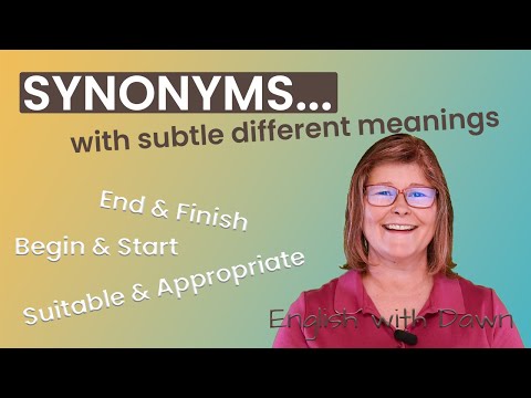 Synonyms with Subtle Different Meanings - "Near Synonyms"