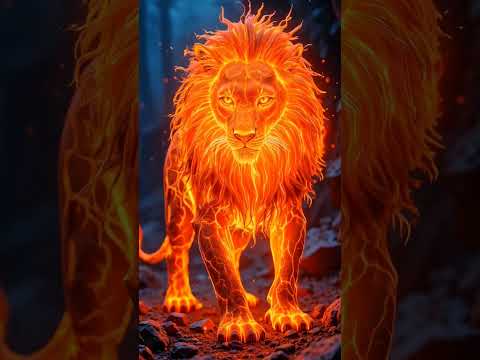 Mysterious Lava Burning 🔥 Lion | AI Movie #mystery #lion #aiart #aimovie