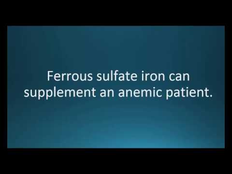 How to pronounce ferrous sulfate iron (Feosol) (Memorizing Pharmacology Video Flashcard)