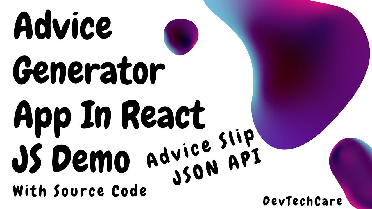 Advice Generator React App | React Random Quote Generator | React Advice Generator App