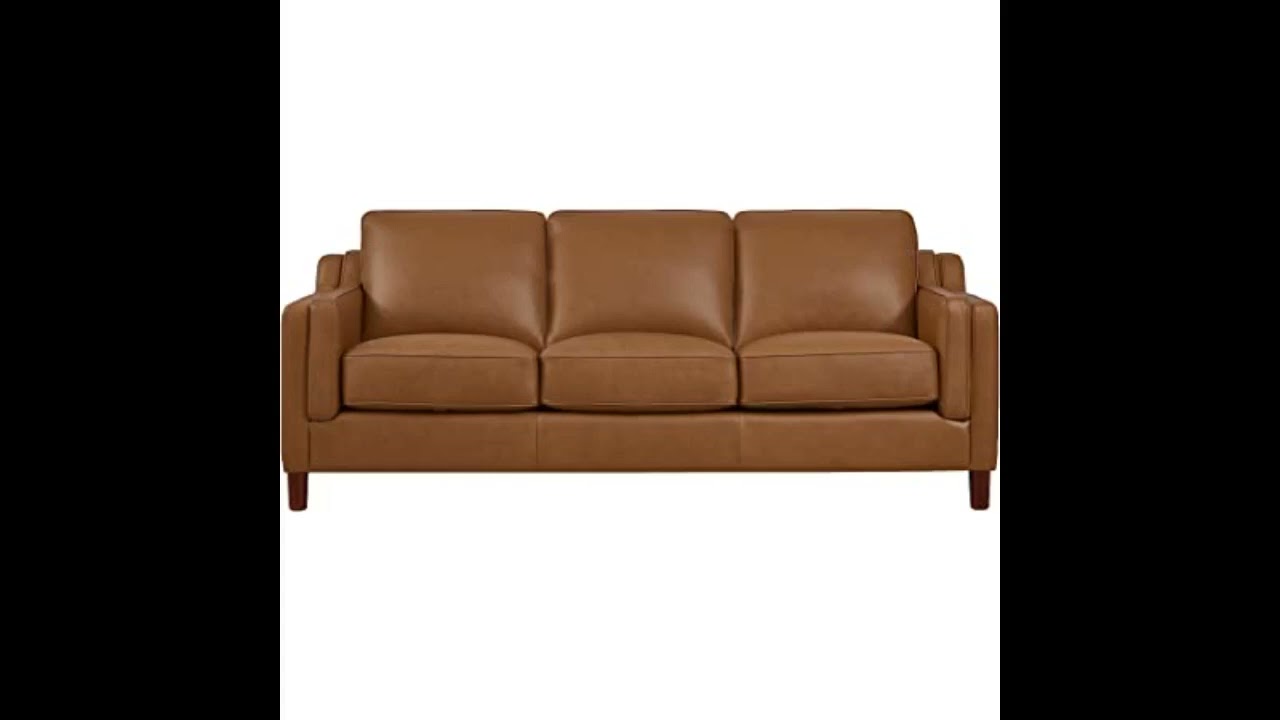 Hydeline Dillon 100% Leather Sofa Couch, 96