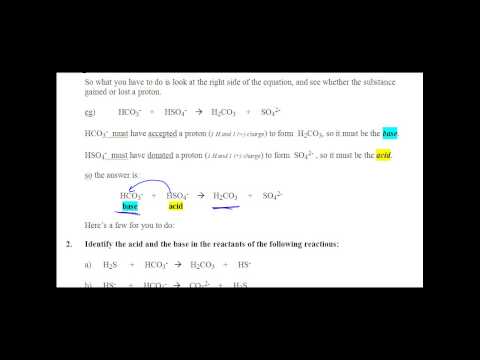 LT 4.1 - Introductions to Acids and Bases definitions - Chemistry 12 - Sec 4.3-4.5