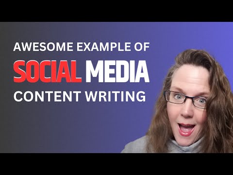 Social Media Content Writing: Here's an AWESOME Example!
