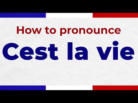 How to Pronounce C'EST LA VIE In French correctly | French Pronunciation