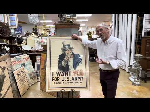 Uncle Sam I Want You Poster @GannonsAntiquesandArt