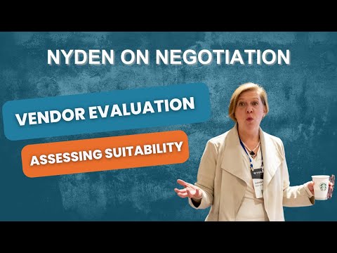 Vendor Evaluation: Assessing Suitability