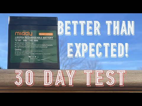Miady LiFePO4 Battery 30 Day Test
