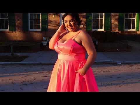 A-line Neon Lights Plus Size Formal Gown SC7301 by Sydney's Closet