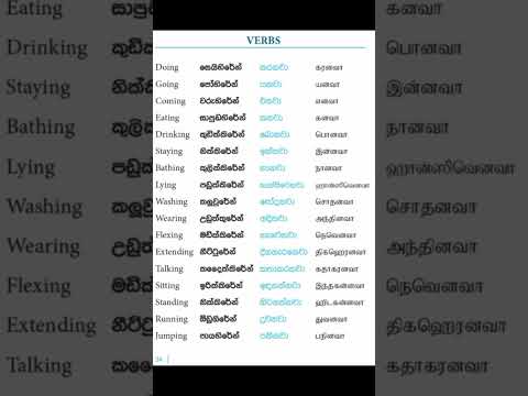 learn verbs in tamil sinhala and English #easytamil #tamil #learning #sinhala #english #දෙමළ