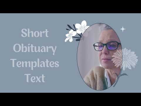 Short Obituary Templates Text | All Information You Need To know #obituary #funeralprogram #funeral