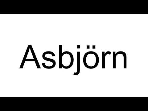 How to Pronounce Asbjörn (Swedish)