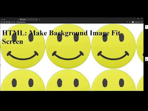 HTML How To Make Background Image Fit Screen