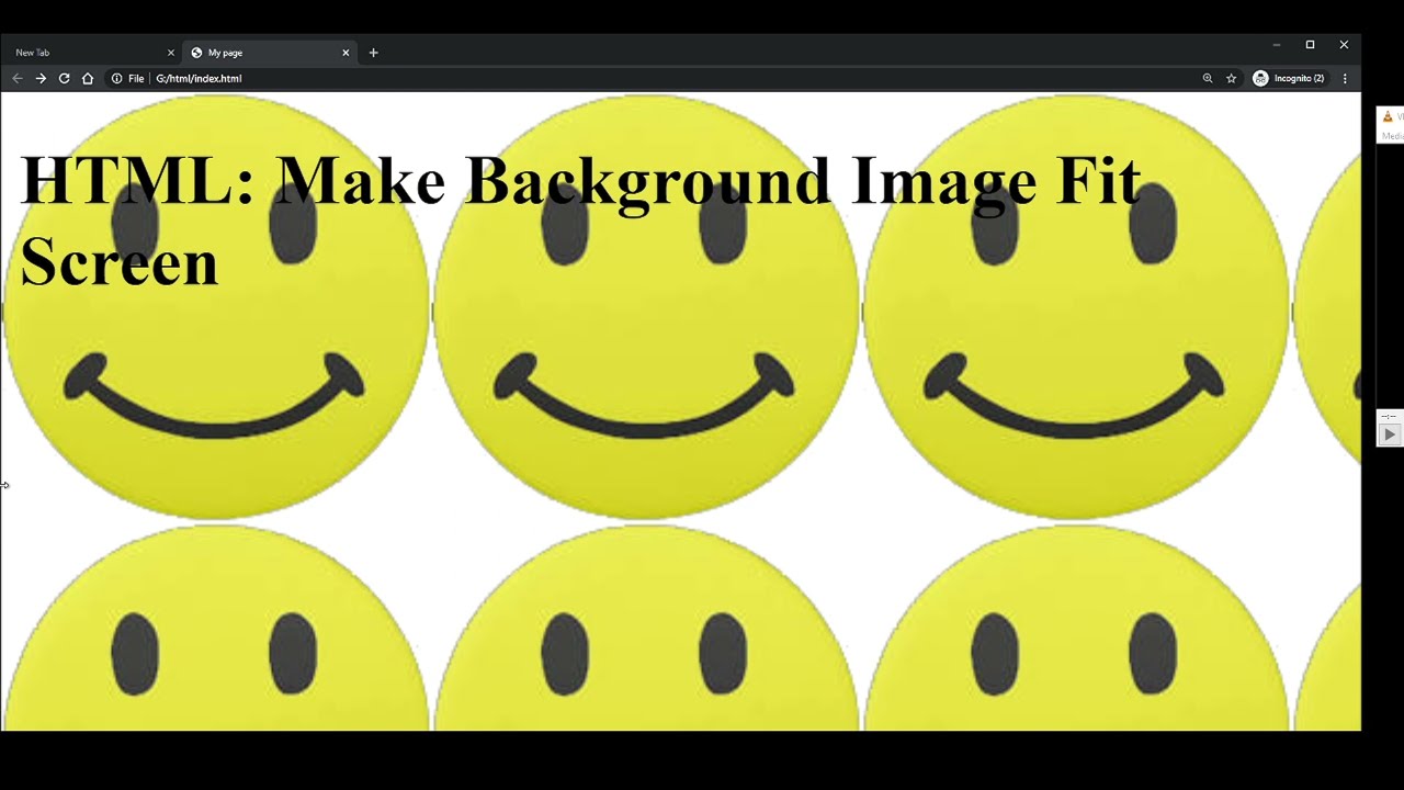 How To Make Background Image Fit Screen In HTML 2025 (Notepad, VSCode Tutorial)