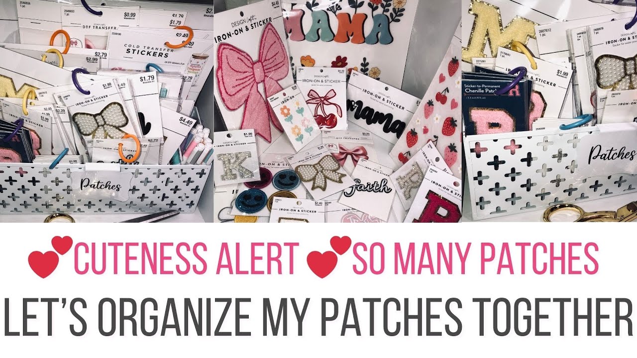 TOO MANY STICKER & IRON-ON PATCHES? LET'S ORGANIZE!✨SATISFYING PULL & USE AESTHETIC ORGANIZATION