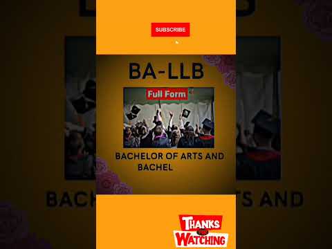 full form of BA LLb#students #study #law #lawfacts #shorts
