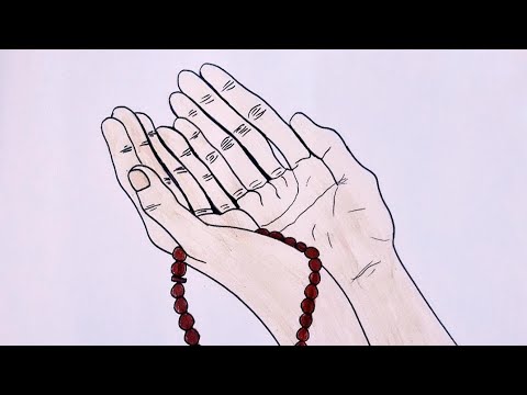 Muslim hands praying drawing | Praying Drawing | How to draw a hands prayer | Art Video