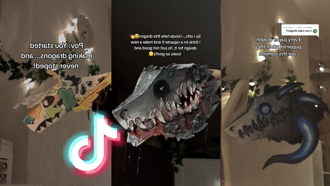 Dragon Puppet Crafts - Paper Dragon TikTok Compilation #1