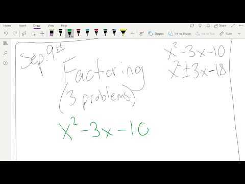 How to factor x^2-3x-10, x^2+3x-18, and x^2-3x-18