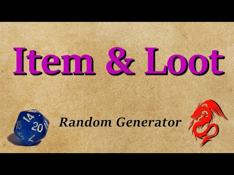 D&D Item & Loot - Random Generator