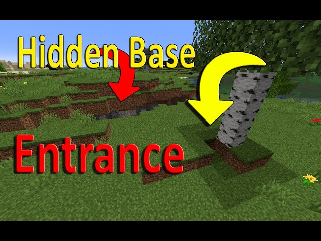 Ravine Base Hidden Entrance Tutorial - Survival Minecraft Map