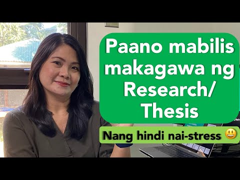 Research/Thesis Writing: 8 Tips paano gumawa nang mabilis at maayos