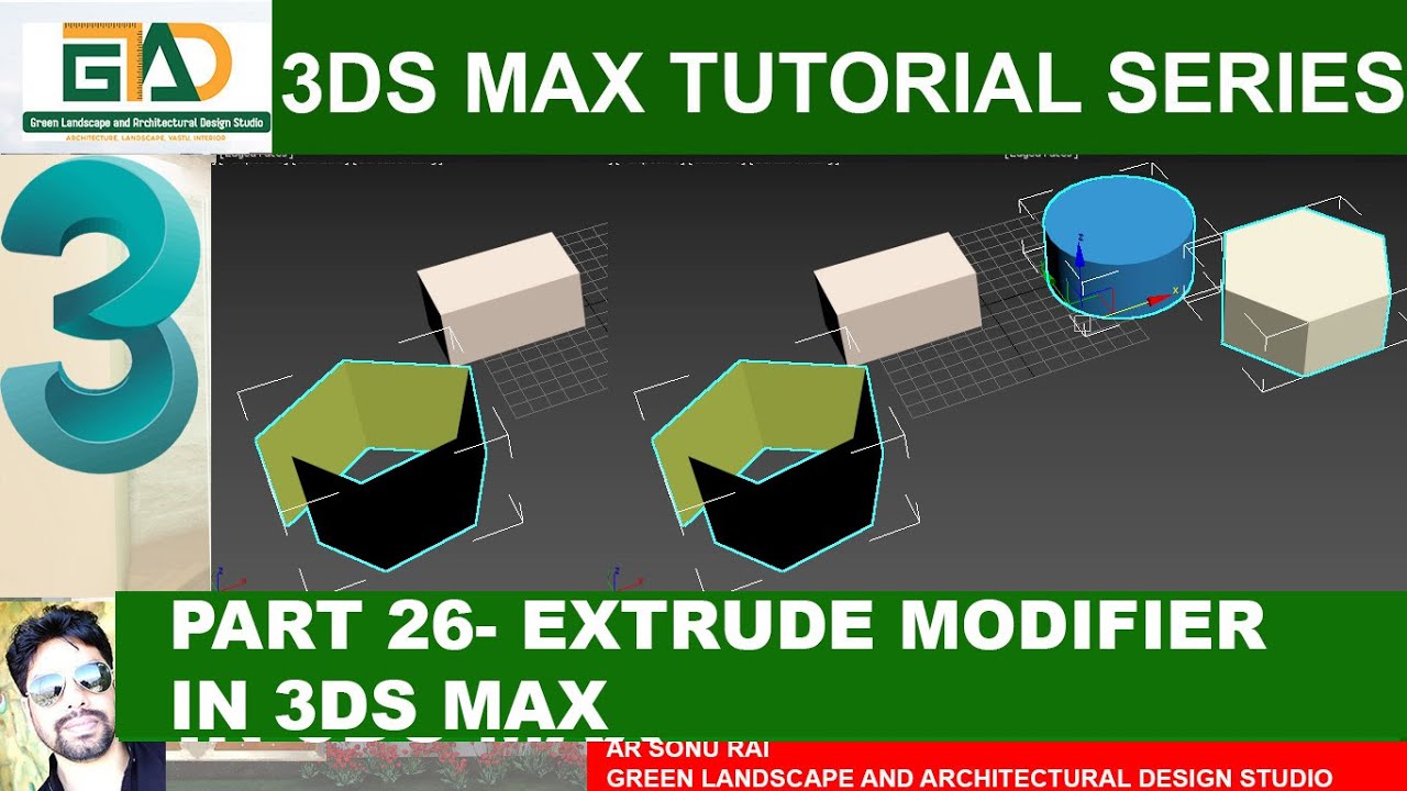 EXTRUDE MODIFIER IN 3DS MAX (PART 26)