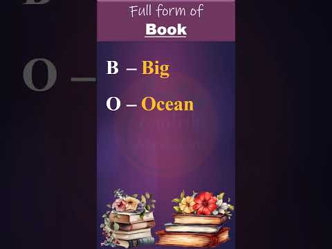 Full form of BOOK | बुक का फुल फार्म | BOOK stands for | BOOK full form | #shorts