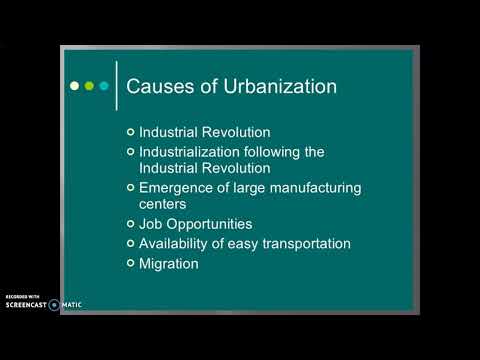 Urbanization meaning and causes