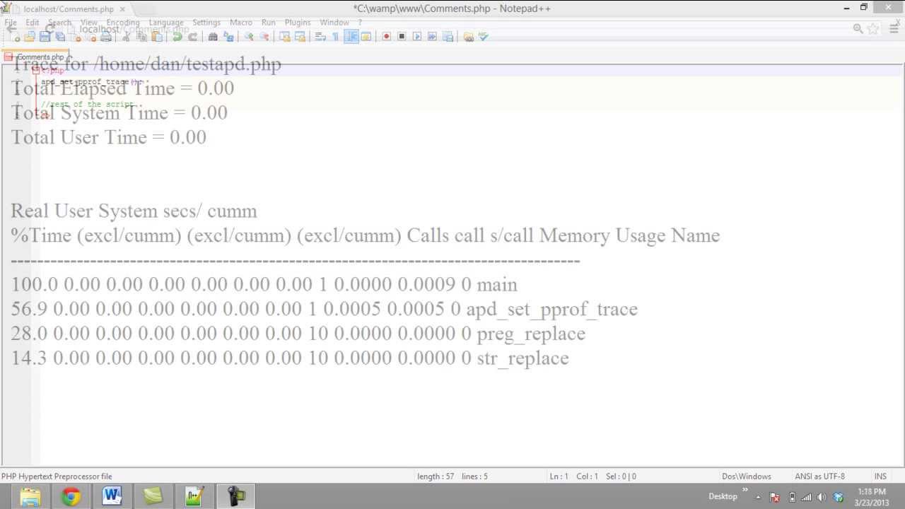 How to Profile Php Code