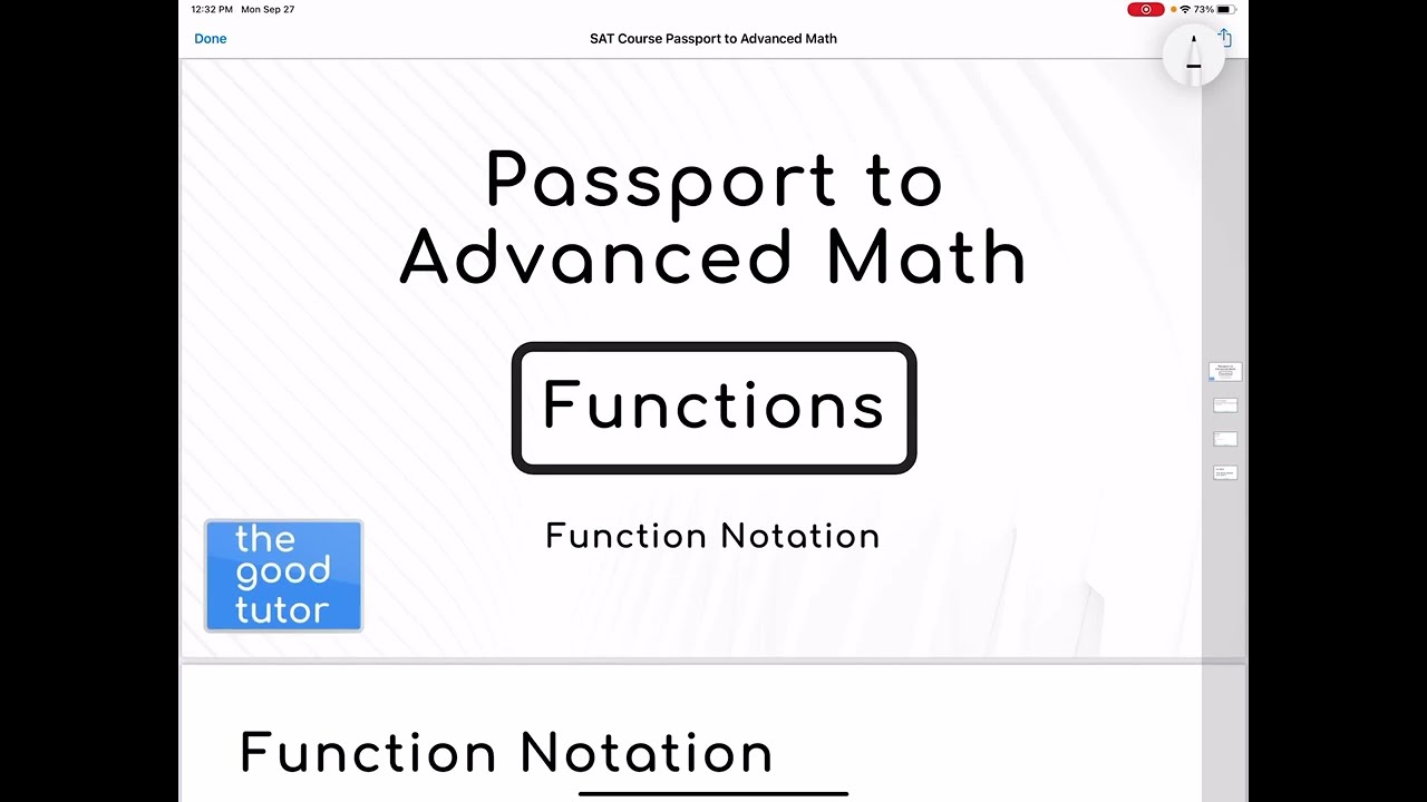SAT Math #8 - Function Notation