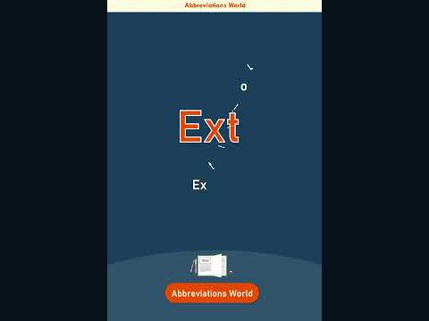 Ext Abbreviation stands for, Ext Abbreviation Full Form, What does Ext mean #shorts