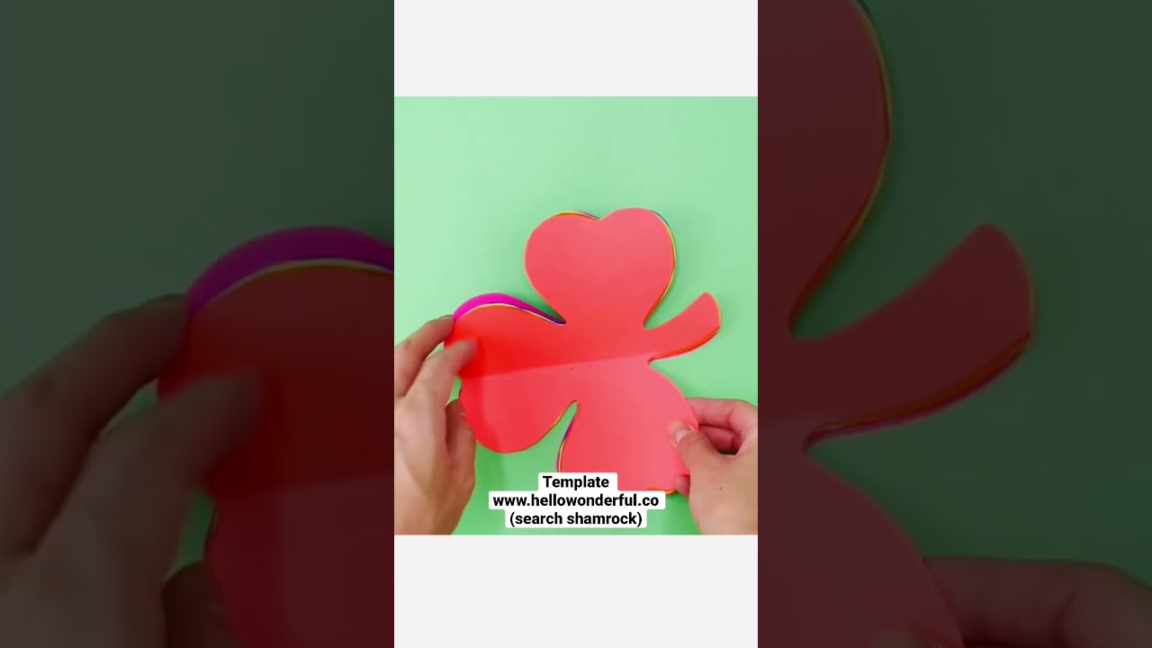 Paper Rainbow Shamrock. St. Patrick’s Day Craft