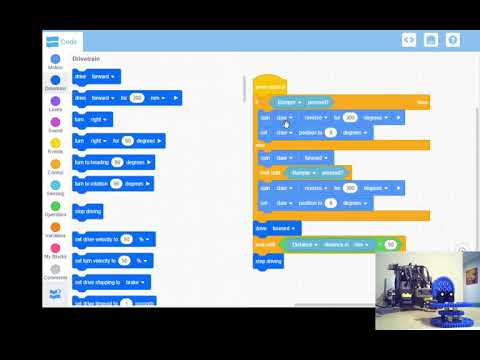 Basic sensor based autonomous with VEXcode IQ