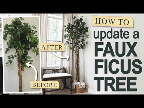 How to Update a Faux Ficus Tree • Thrift Store Makeover • DIY • Look for Less • Thrift Flip