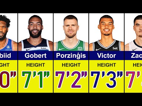 Tallest NBA Players in 2024-2025 Season | Victor Wembanyama, Joel Embiid, Porzingis, Zach Edey