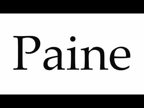 How to Pronounce Paine