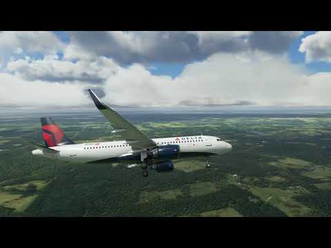 Landing at East Texas Regional Airport • DELTA Airbus A320neo • MSFS2020